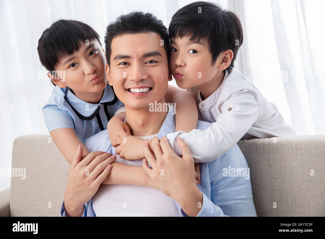 Happy father and child Stock Photo - Alamy