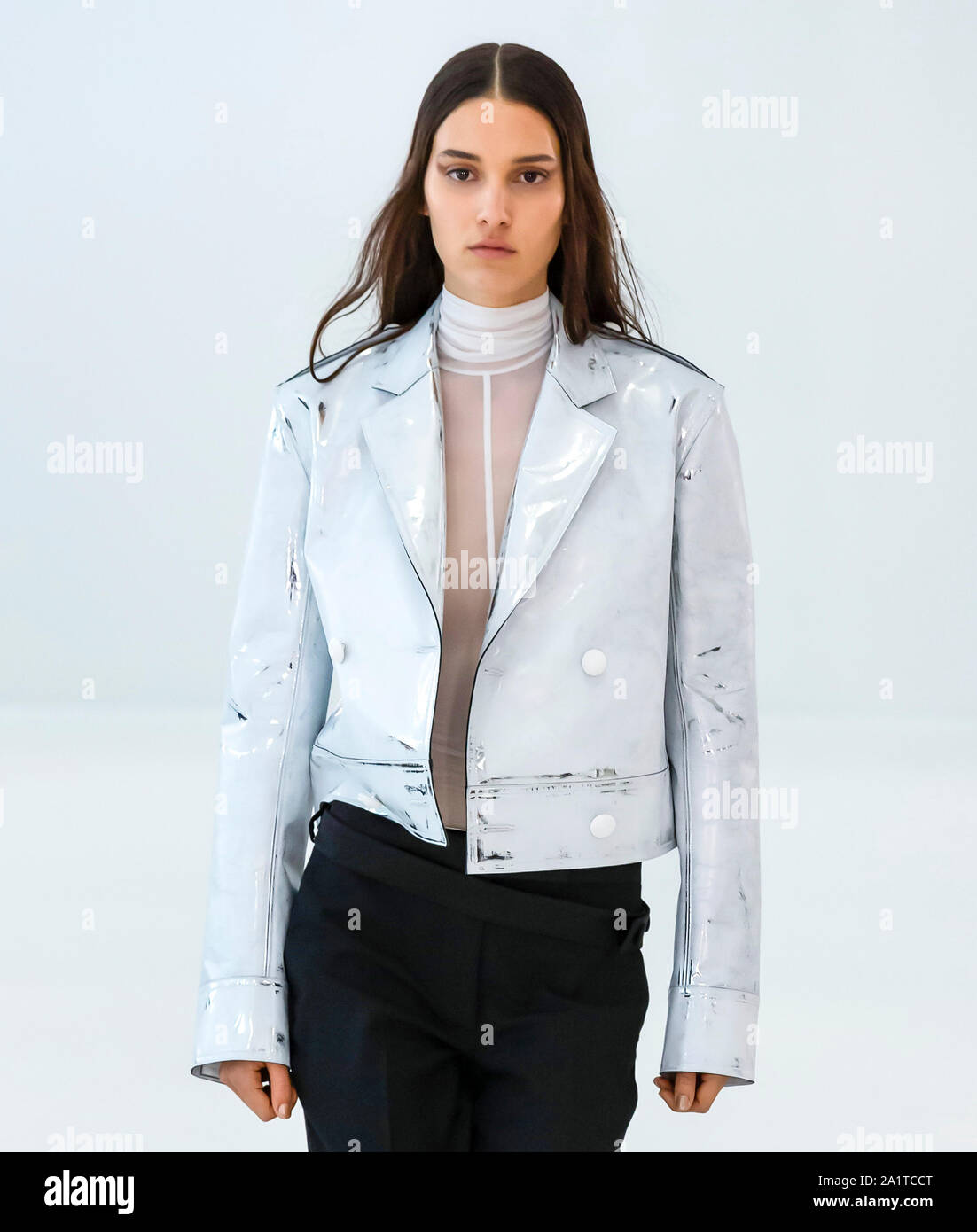 New York, NY - Sept 07, 2019: Rachelle Harris walks the runway at the ...