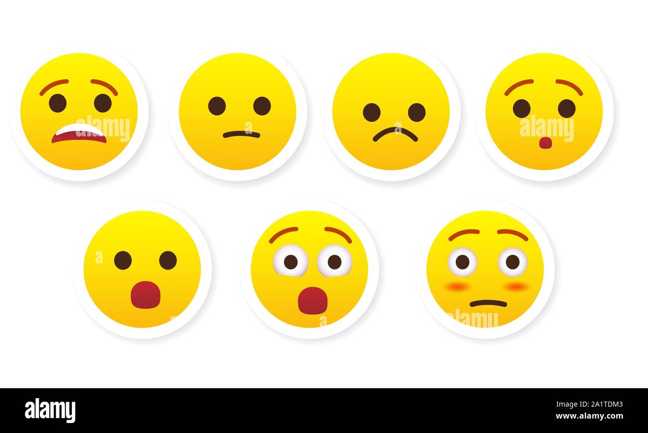 set of stickers emotions vector illustration Stock Vector Image & Art ...