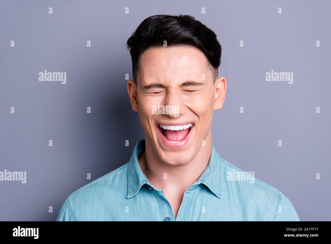 Portrait comic crazy positive hi-res stock photography and images - Alamy