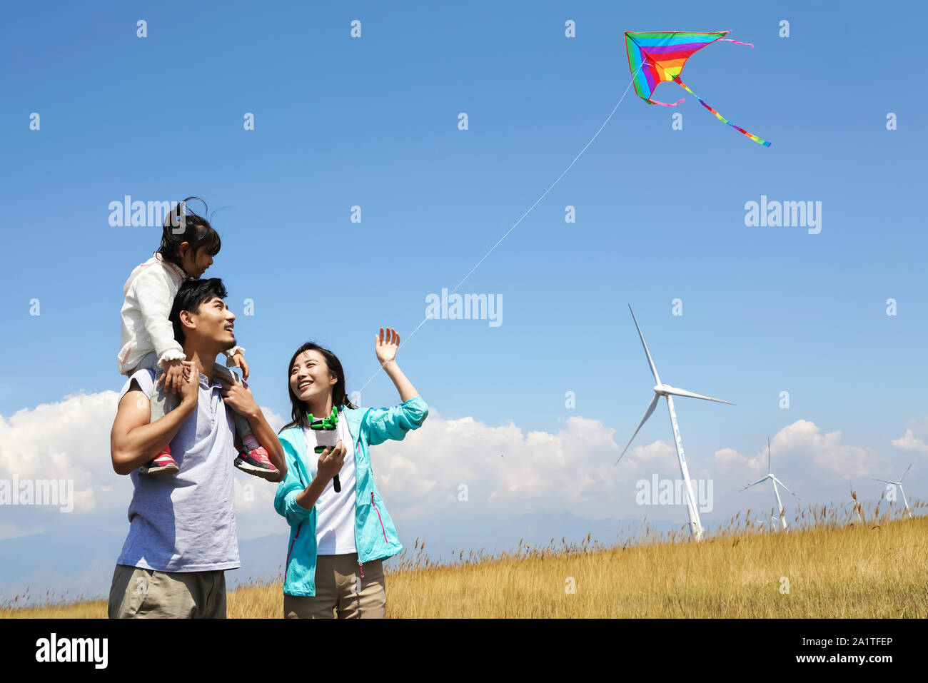 A happy family in the outdoor outing Stock Photo - Alamy