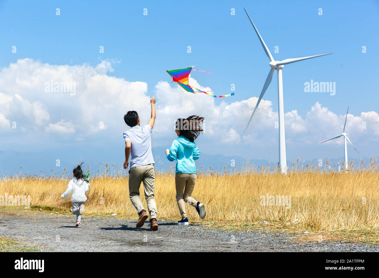 A happy family in the outdoor outing Stock Photo - Alamy