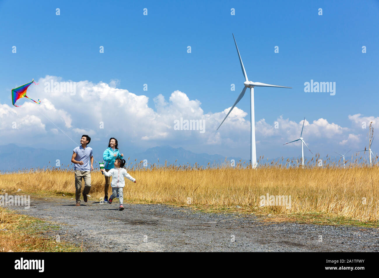 A happy family in the outdoor outing Stock Photo - Alamy