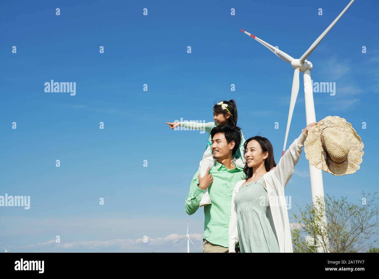 Happy family outdoor outing Stock Photo - Alamy