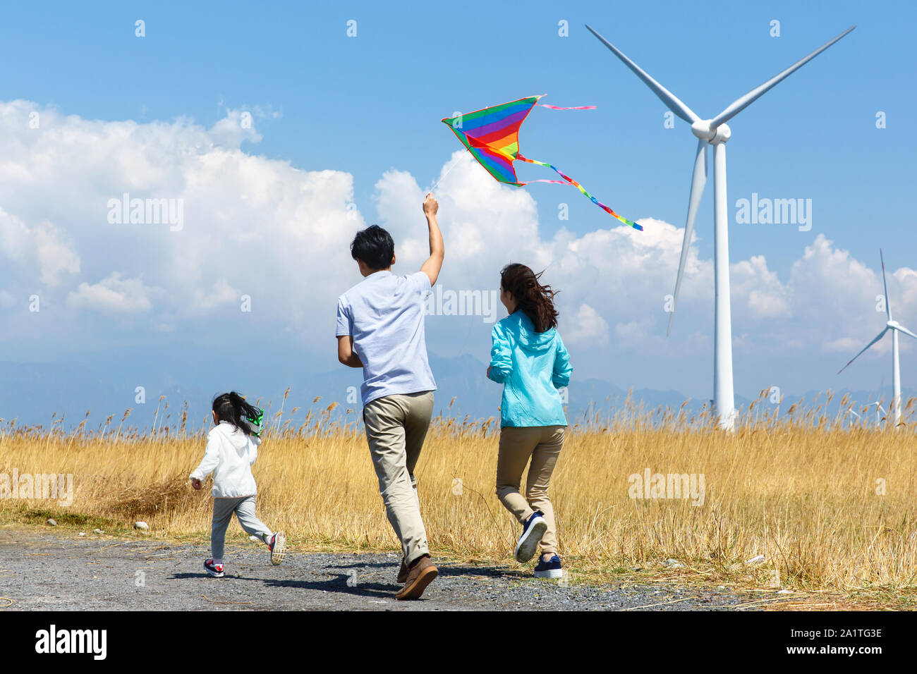 A happy family in the outdoor outing Stock Photo - Alamy