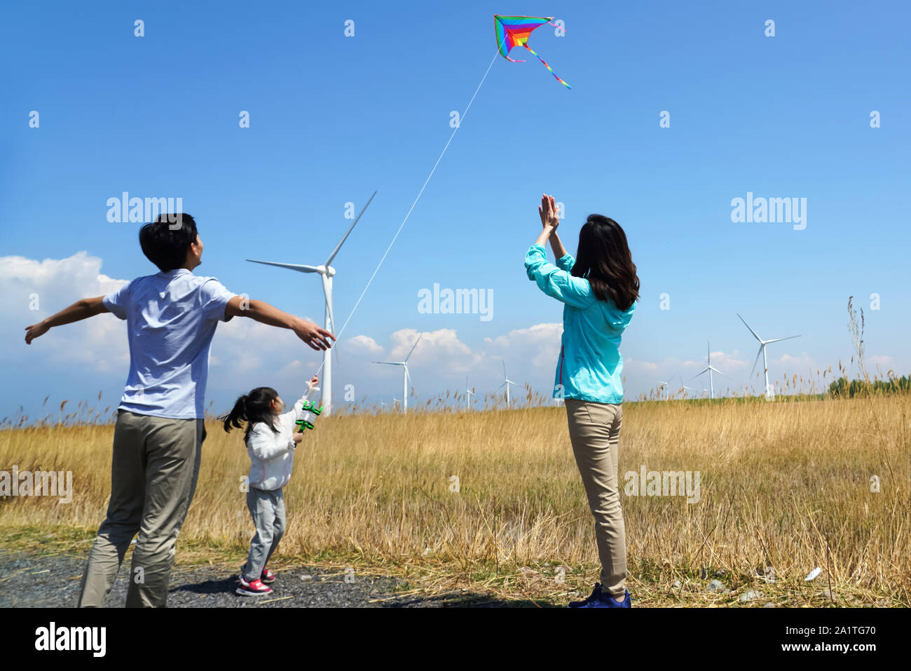 A happy family in the outdoor outing Stock Photo - Alamy