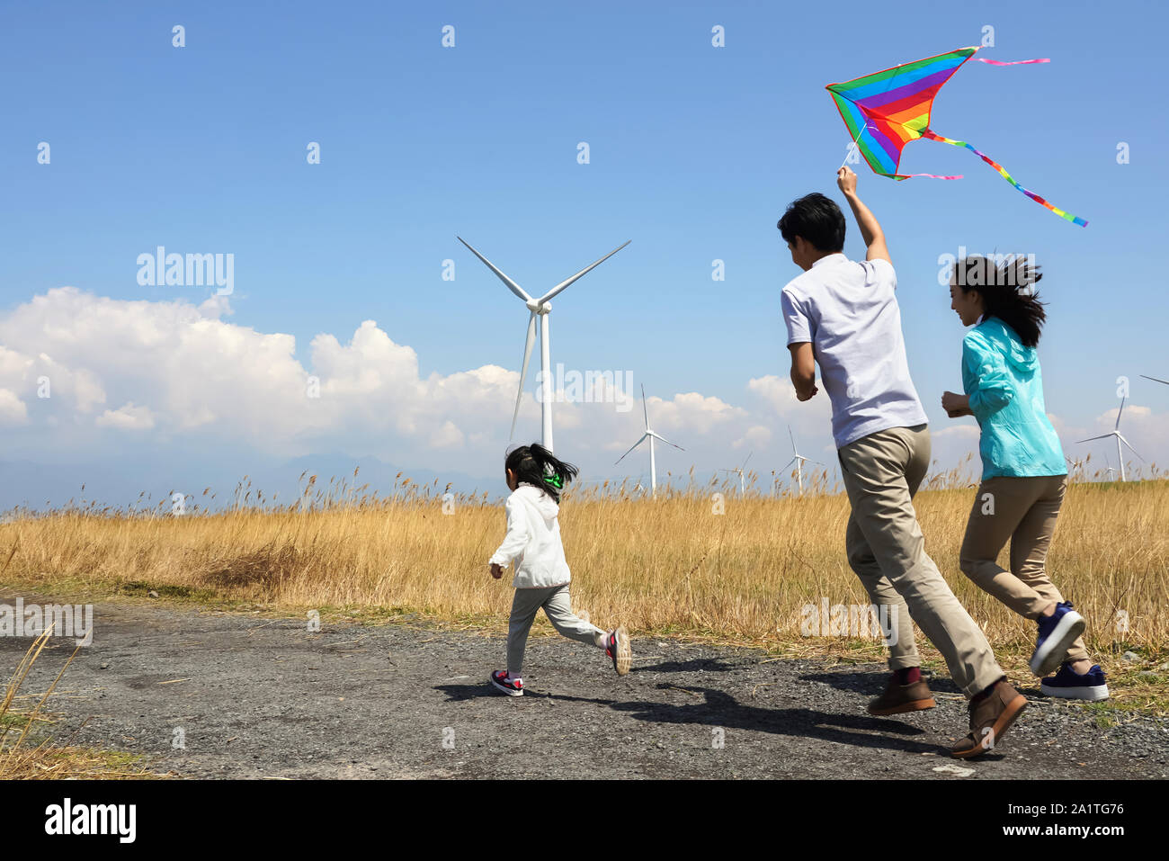 A happy family in the outdoor outing Stock Photo - Alamy