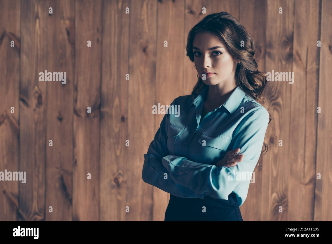 Portrait of nice minded thoughtful classy attractive charming be Stock ...