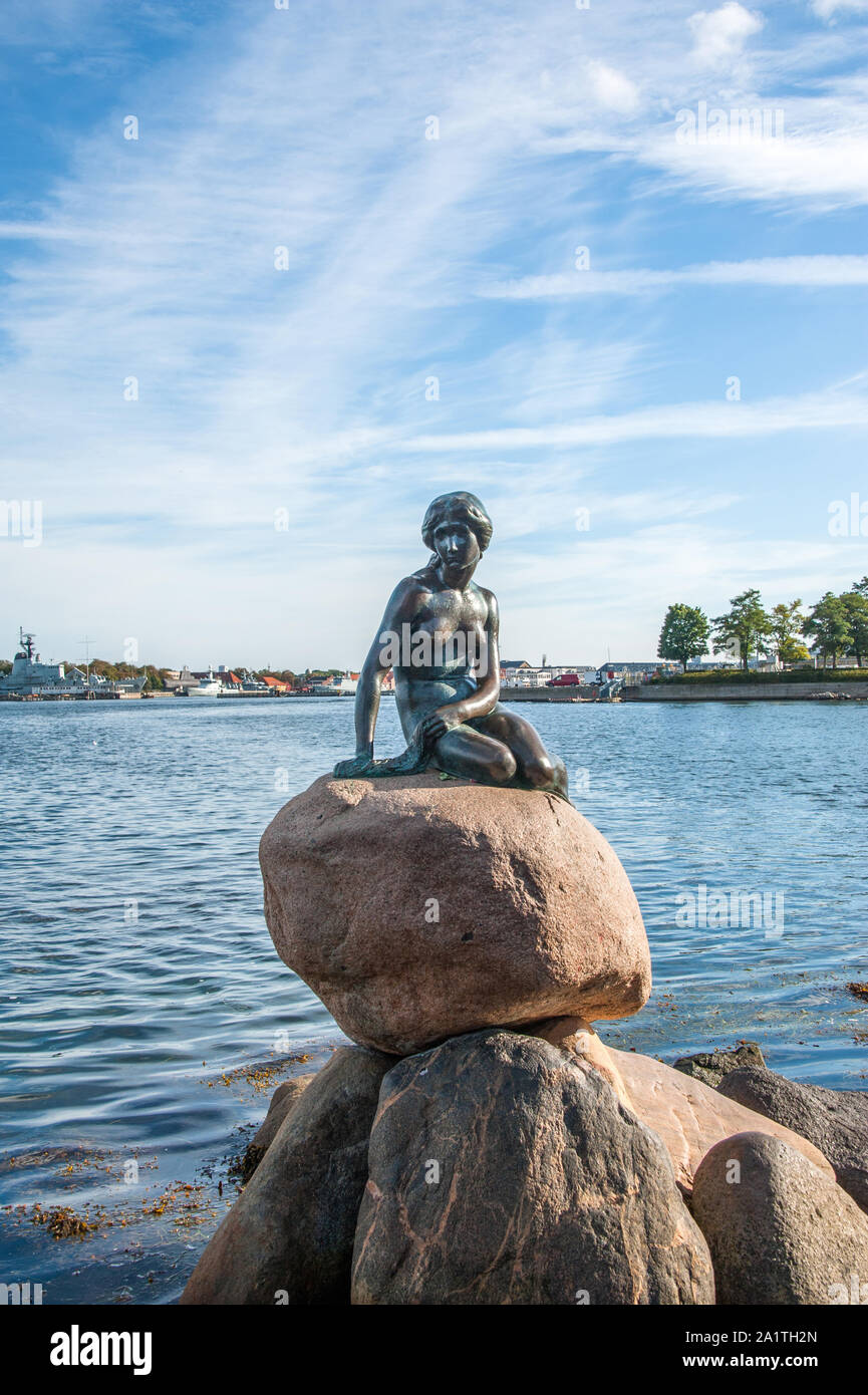 Danish mermaid city sculptures Stock Photo - Alamy