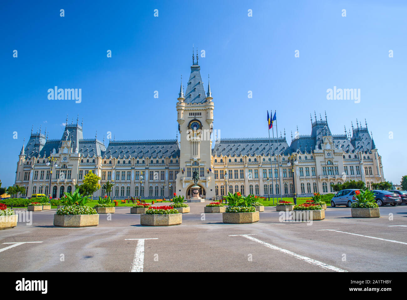 Palace of culture from Iasi, Romania ia a summer landscape Stock Photo ...