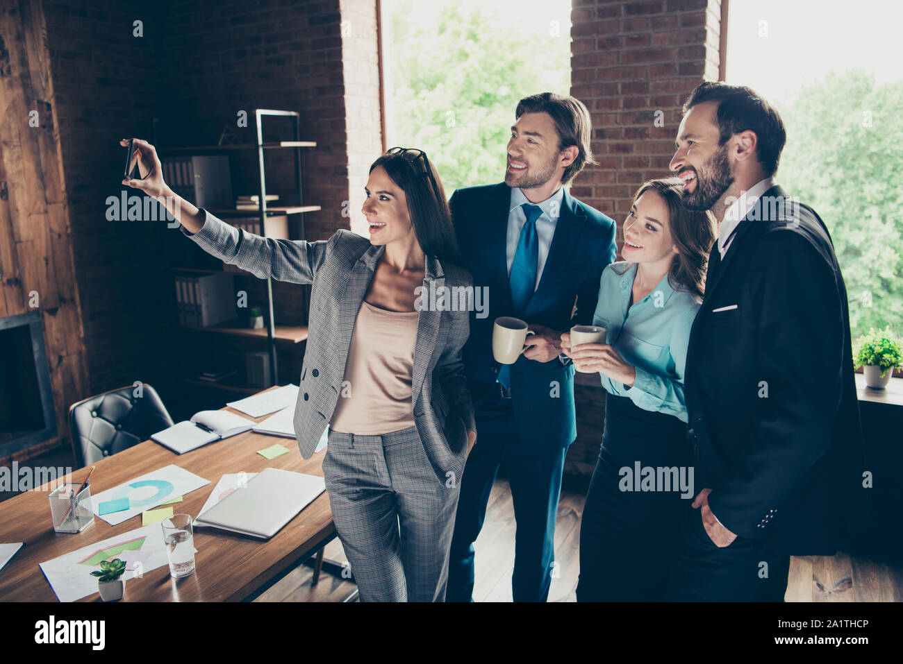 Glad positive cheerful careless carefree facial expression emoti Stock ...