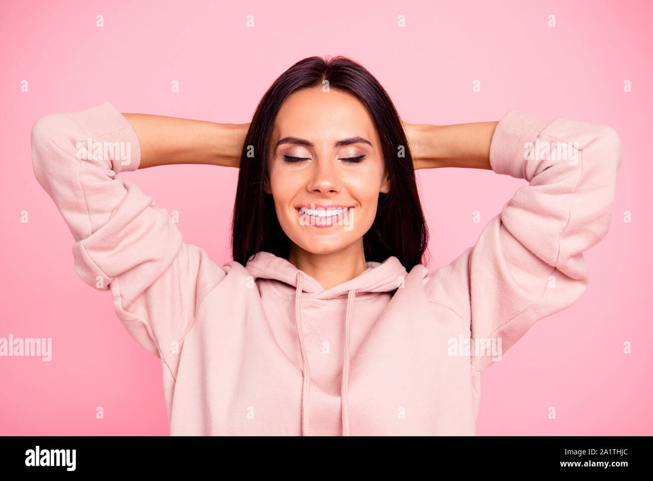 Close-up portrait of nice cute sweet lovable attractive charming Stock ...