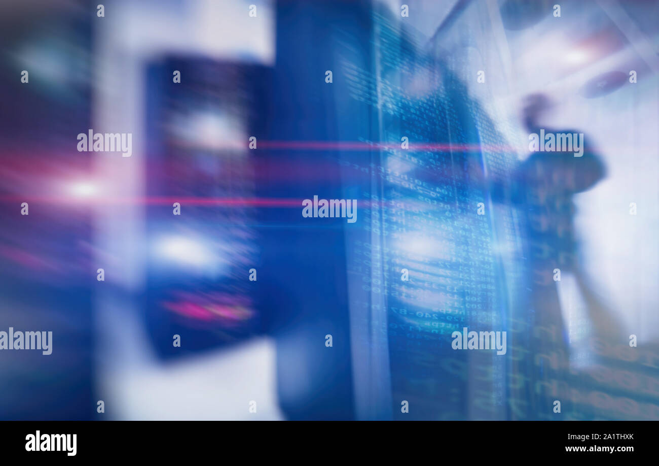 Network server room routers hi-res stock photography and images - Alamy