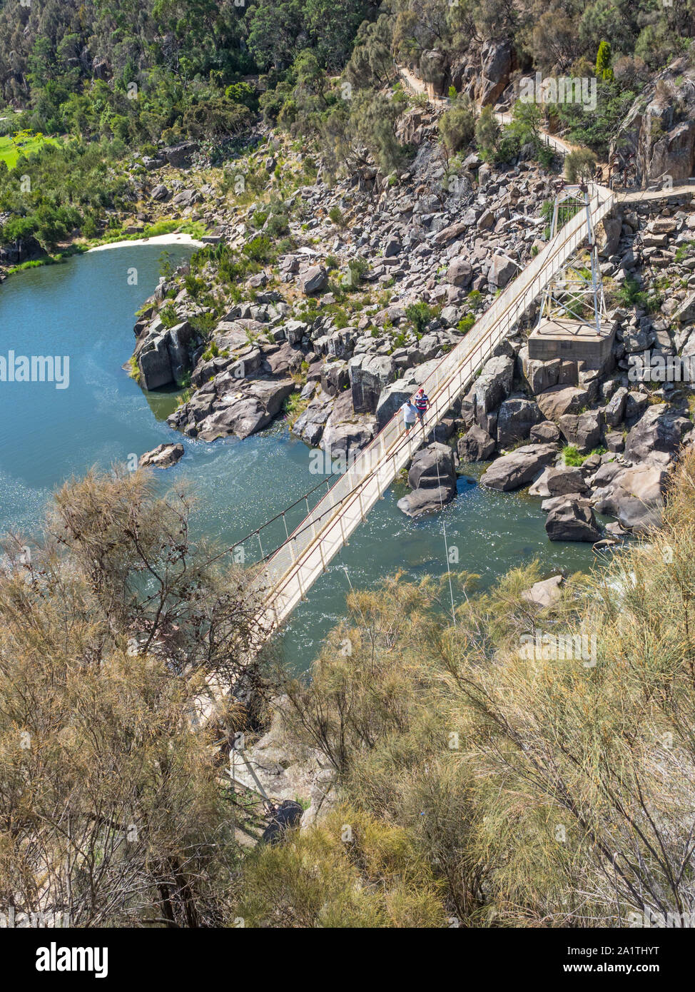 TASMANIA, AUSTRALIA - FEBRUARY 15, 2019: Alexandra Suspension Bridge ...
