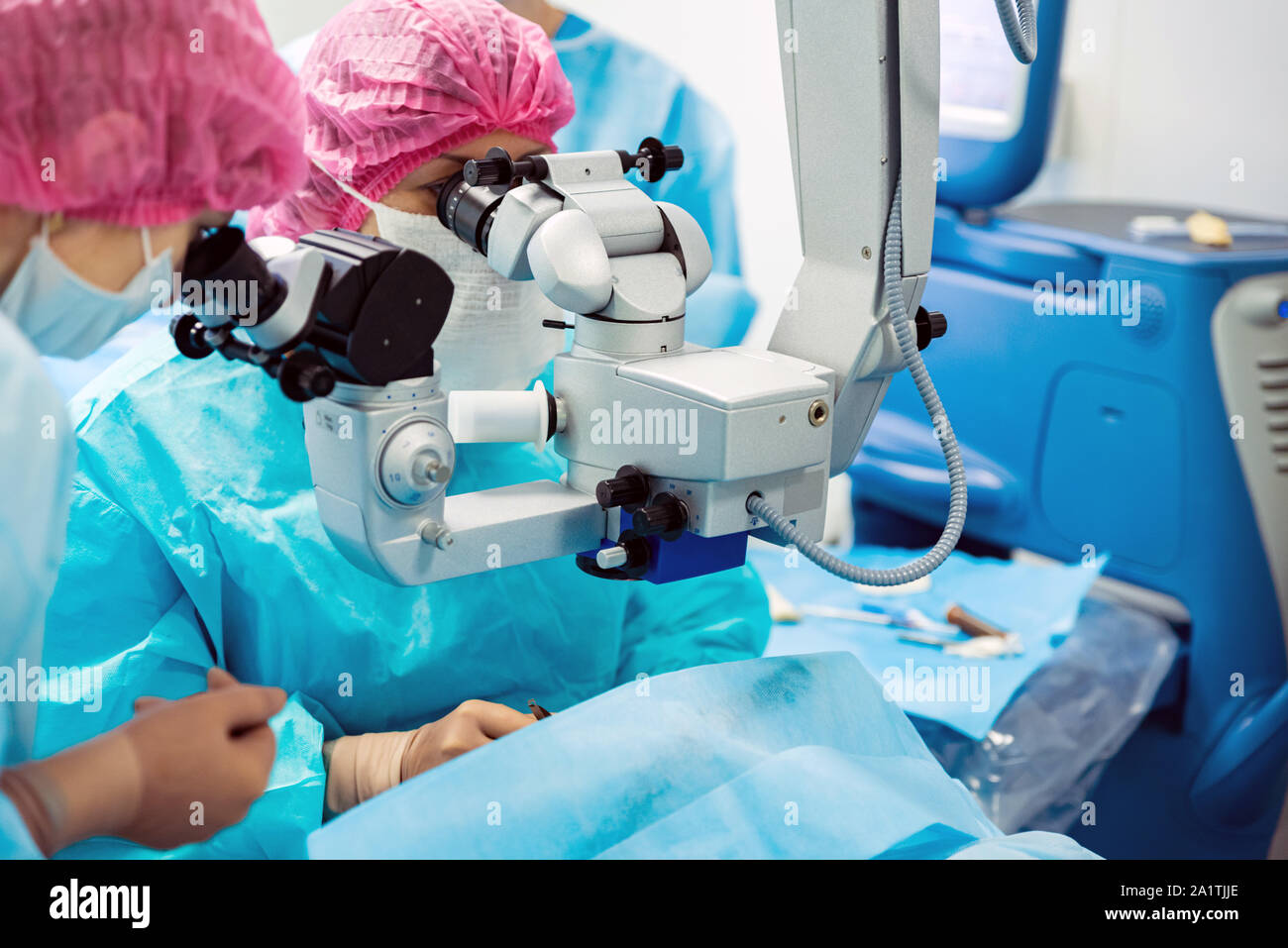 Lens replacement for vision ophthalmology surgery for eyes Stock Photo ...