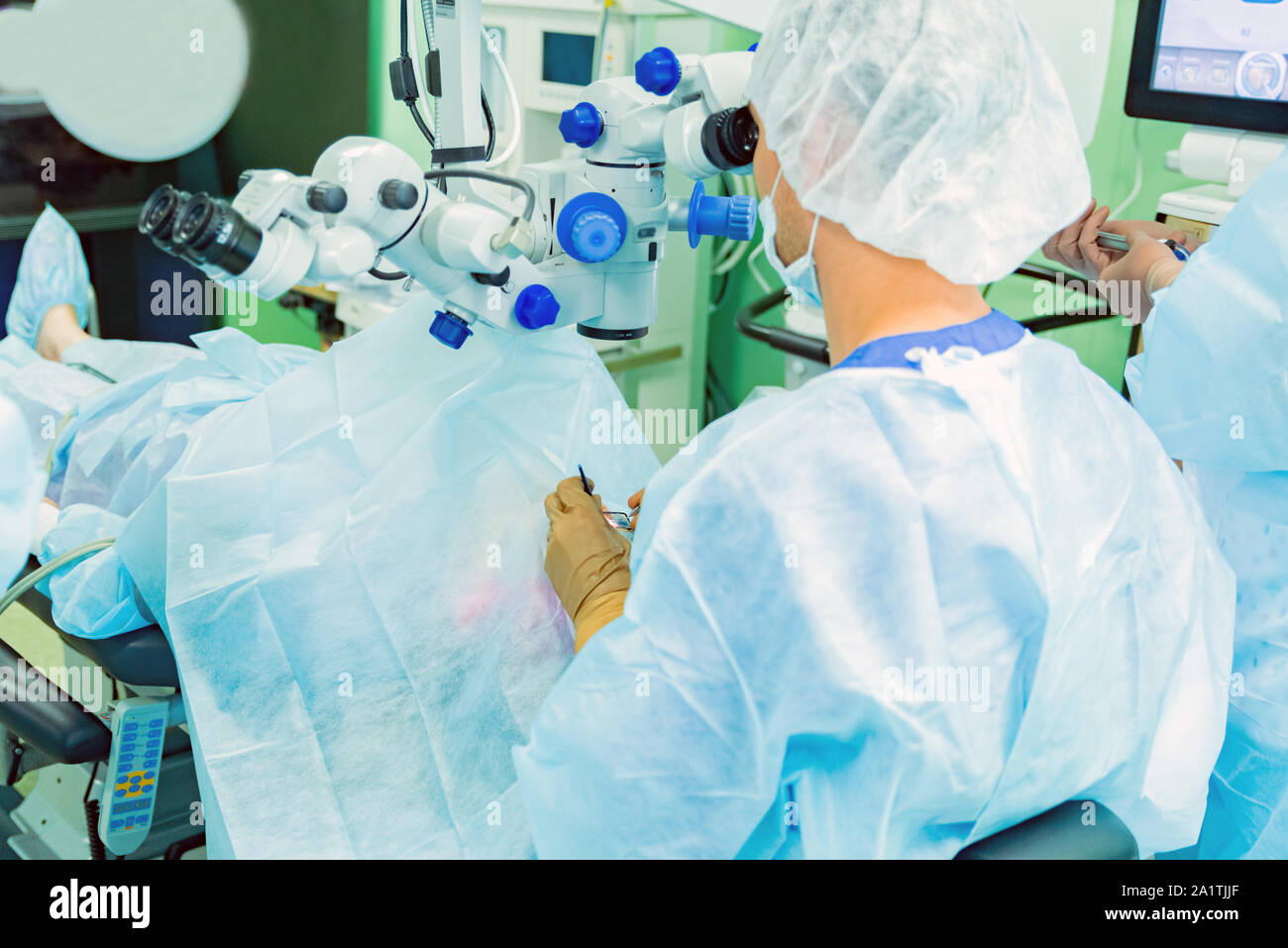 Lens replacement for vision ophthalmology surgery for eyes Stock Photo ...