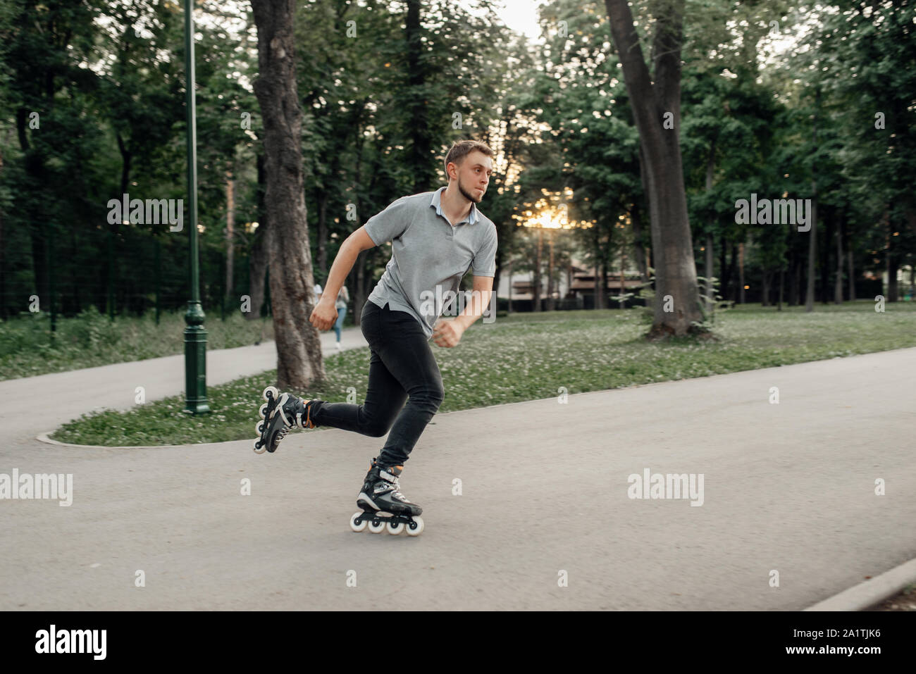 Crazy Man On Roller Skates