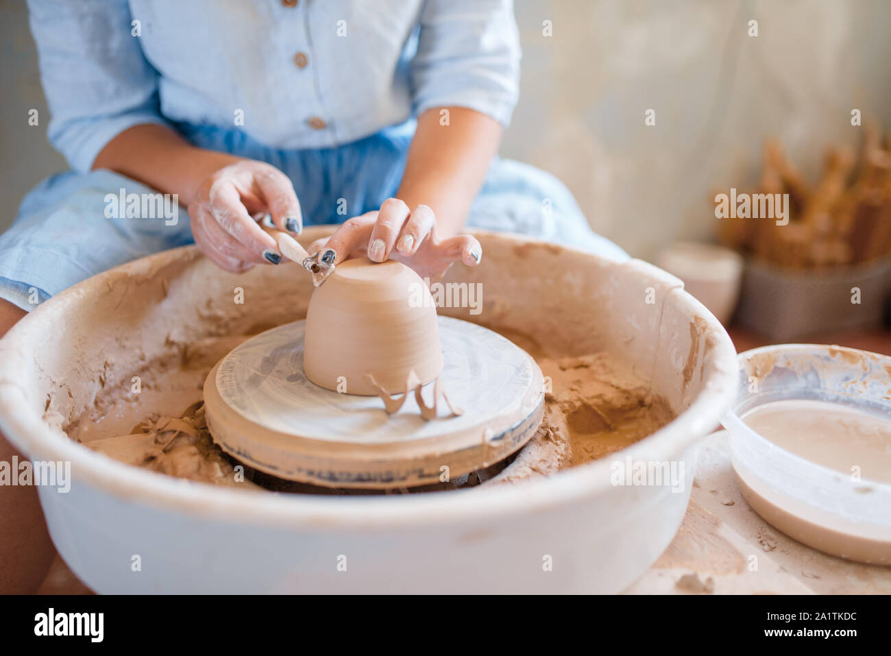Wet pot on pottery hi-res stock photography and images - Alamy