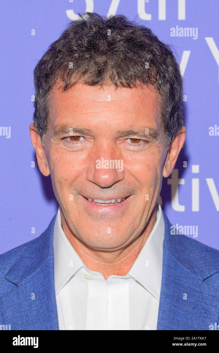 New York, USA. 28th Sep, 2019. Actor Antonio Banderas attends the Pain ...