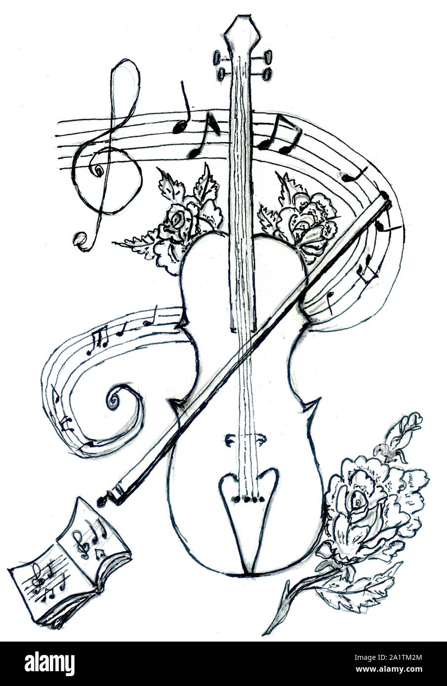 Fiddle Drawing