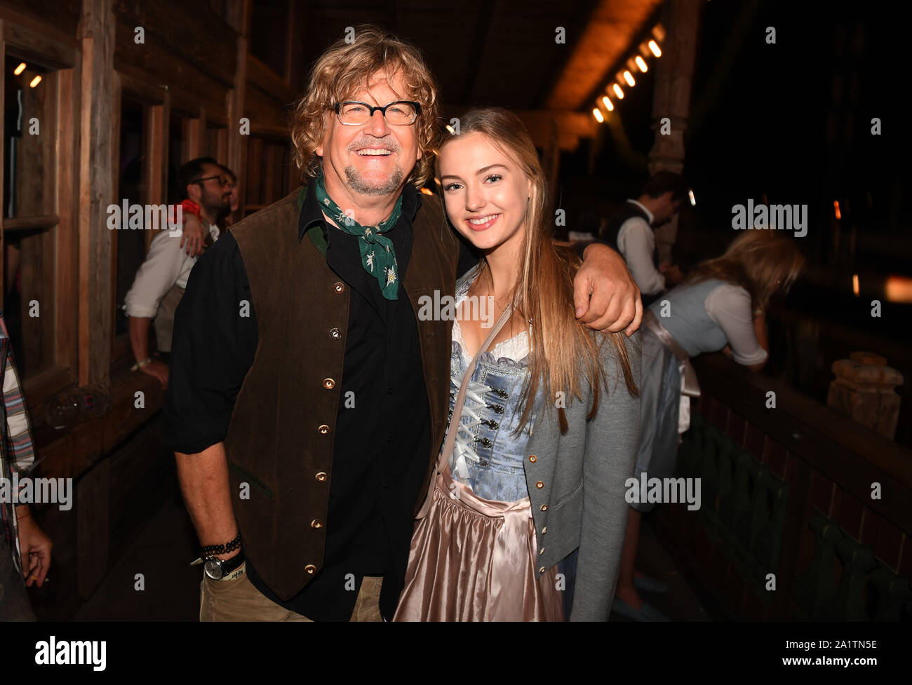 Munich, Germany. 28th Sep, 2019. Media manager Martin Krug and Lilly ...