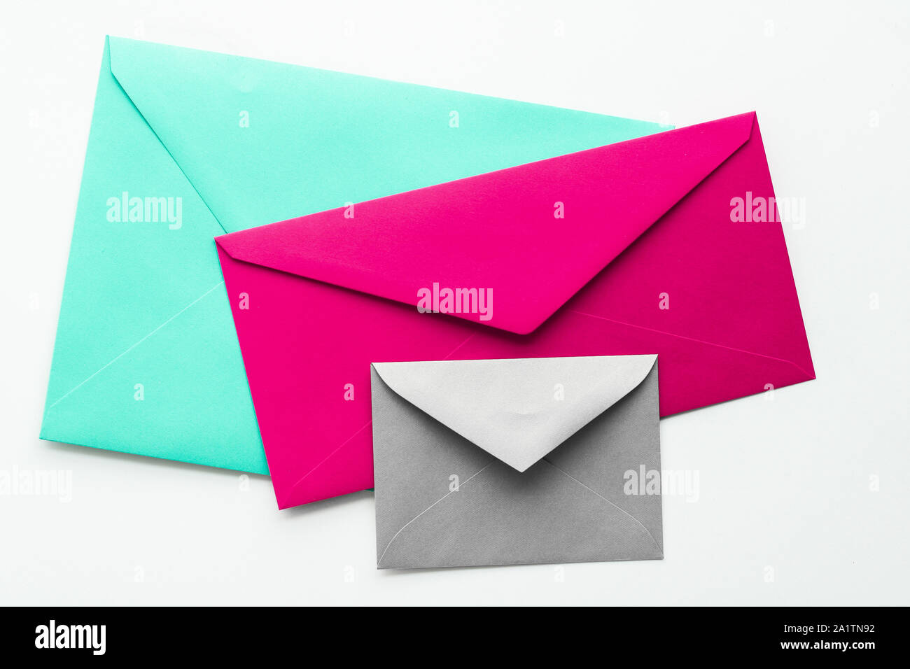 Postal service, newsletter and greeting card concept - Blank paper ...