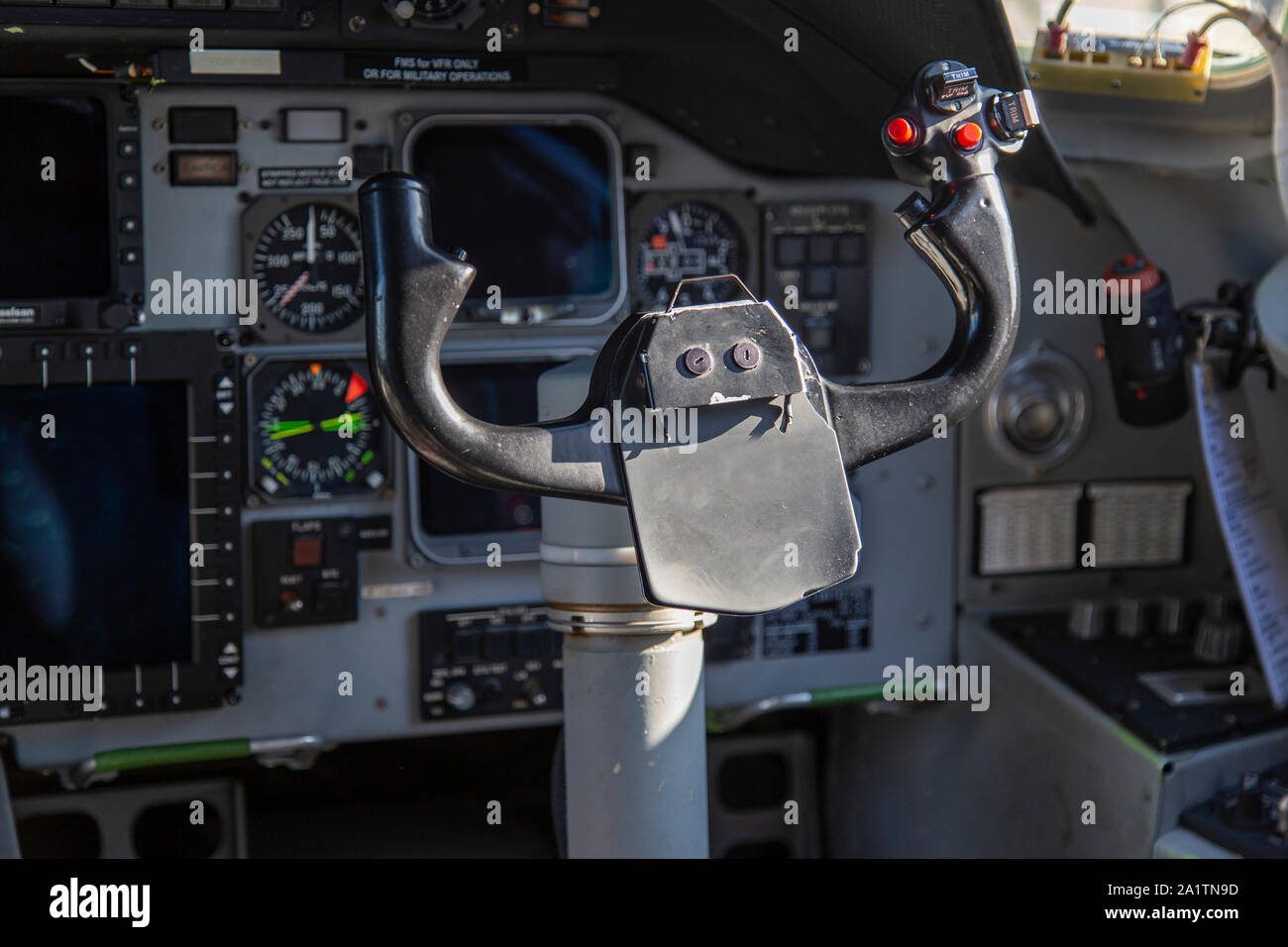 Cockpit view of military airplane Stock Photo - Alamy