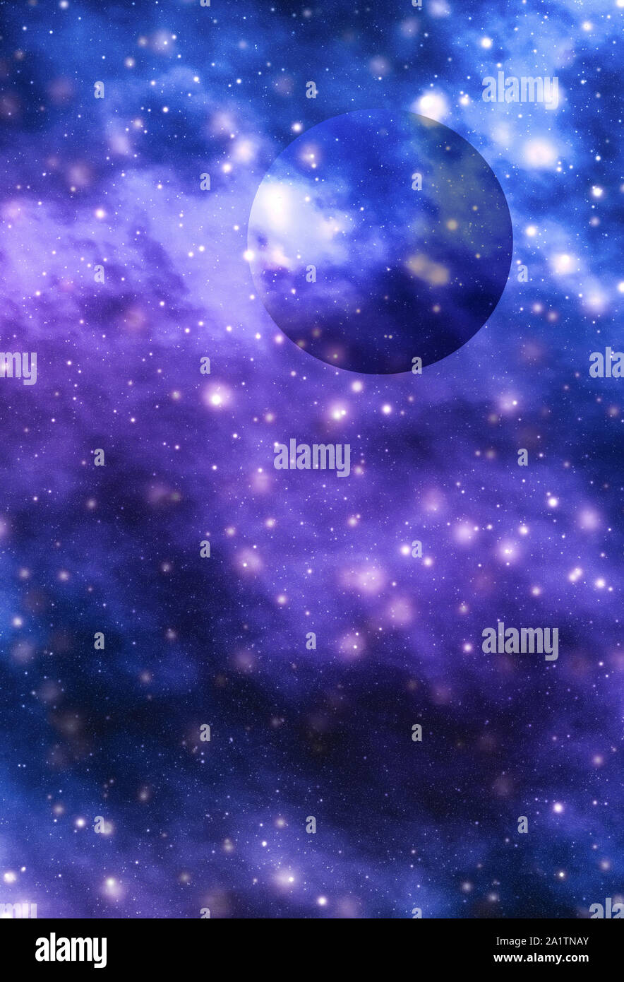 Discovery in astronomy, cosmic abstract and future technology concept ...