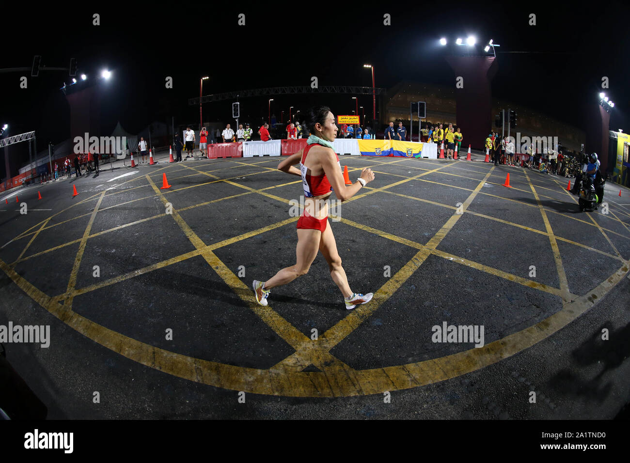 Doha, Qatar. 29th Sep, 2019. Liang Rui of China competes during the ...