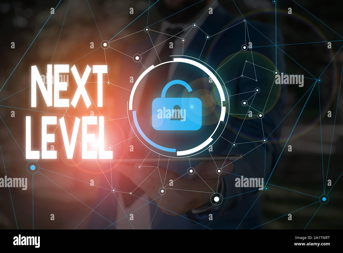 Conceptual Hand Writing Showing Next Level Concept Meaning Having More Than One Floor And