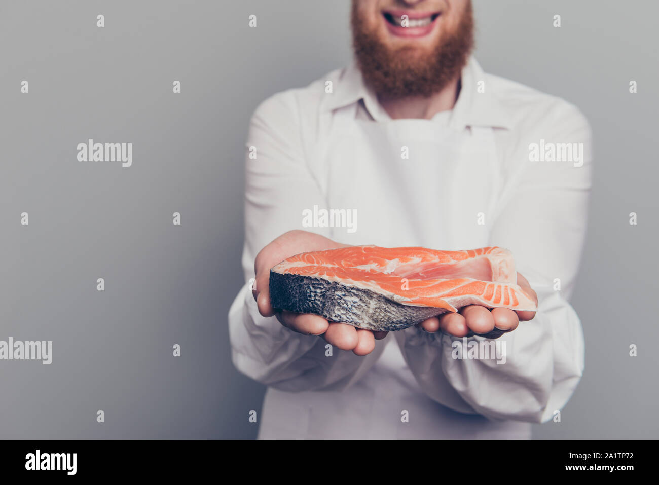 Close-up cropped portrait of nice attractive handsome cheerful positive ...