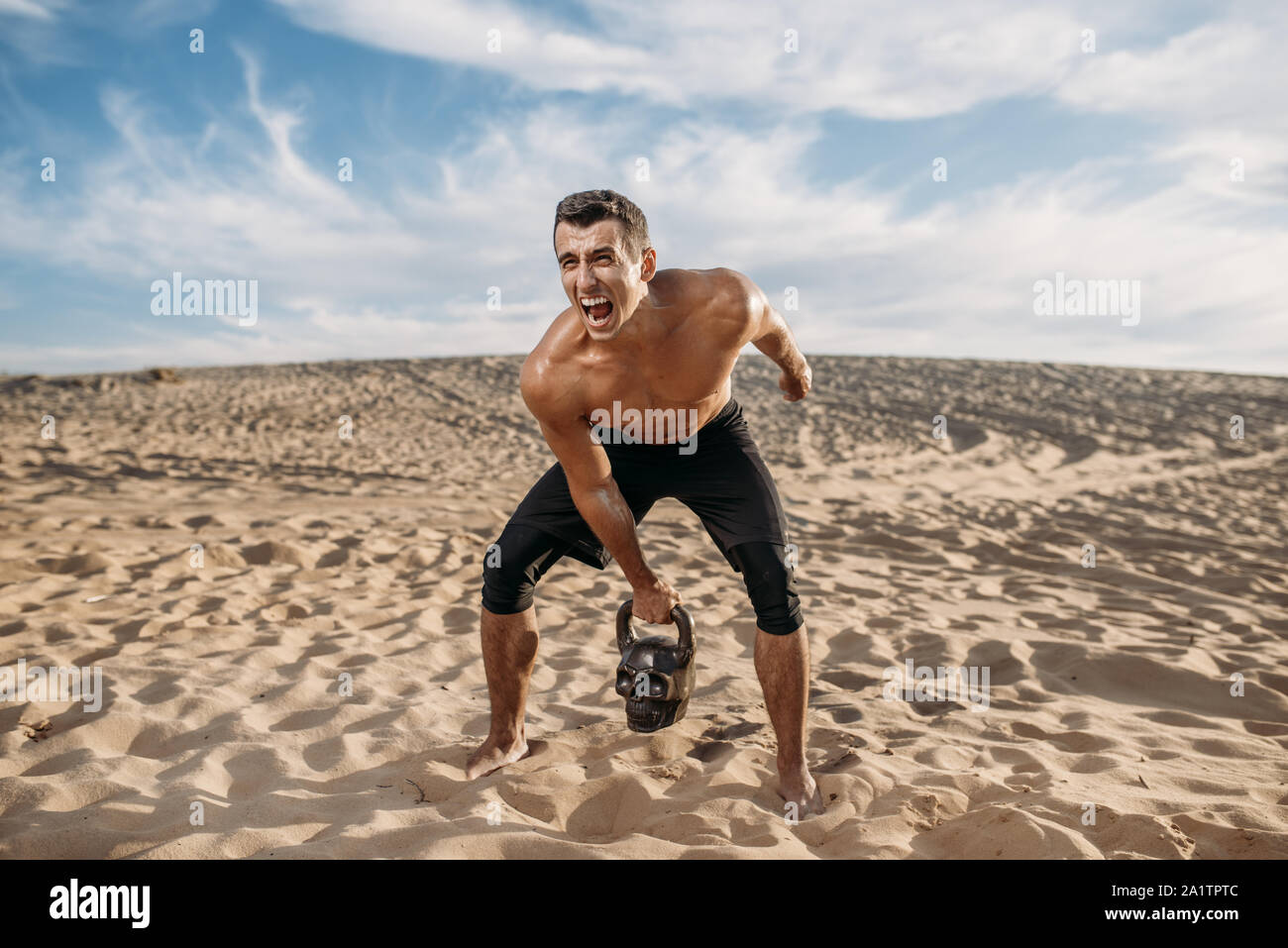 Muscular male athlete doing hi-res stock photography and images - Alamy