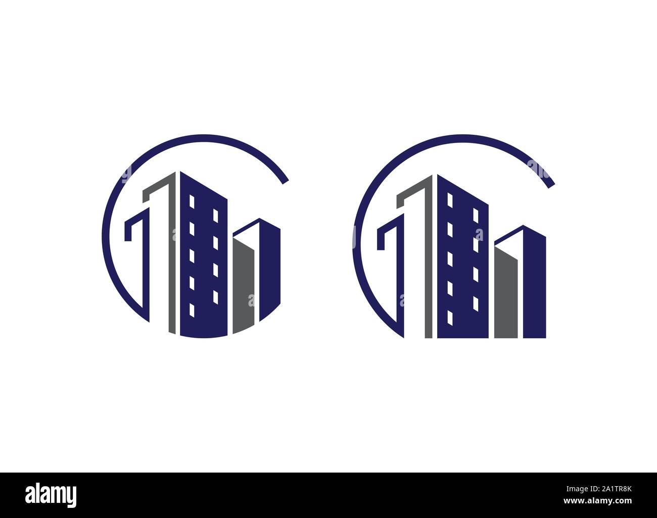 Real estate vector logo design, Building logo, property logo, Real ...