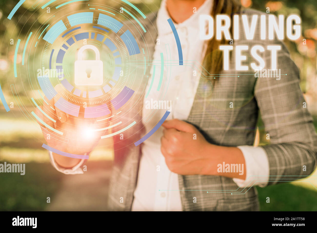 Text sign showing Driving Test. Business photo showcasing procedure to ...