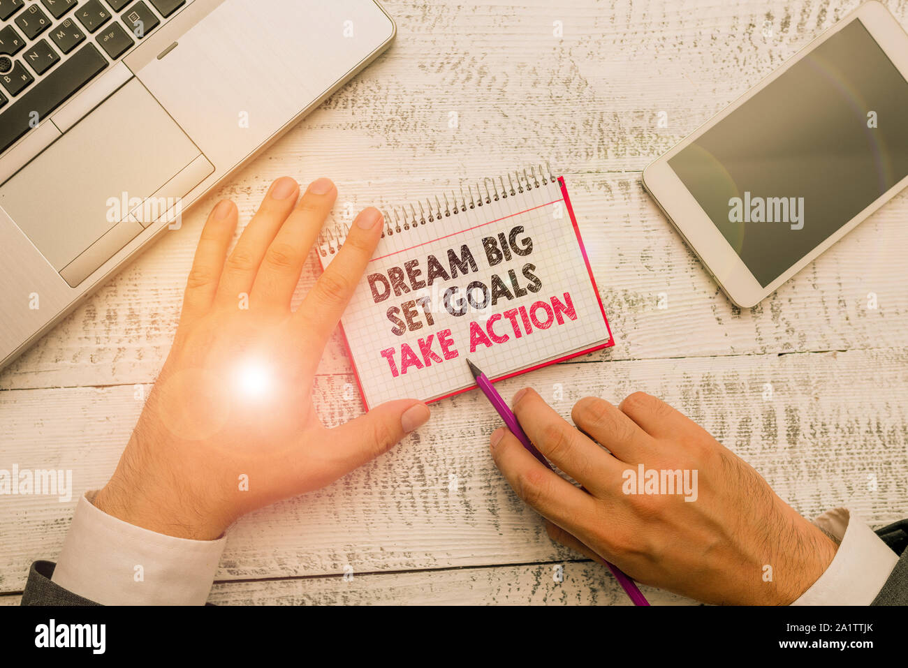 Dream big set goals take action hi-res stock photography and images - Alamy