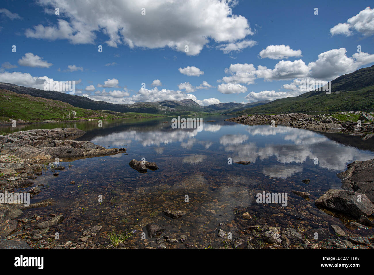 Views across Loch Assynt, Assynt, NW Scotland Stock Photo - Alamy