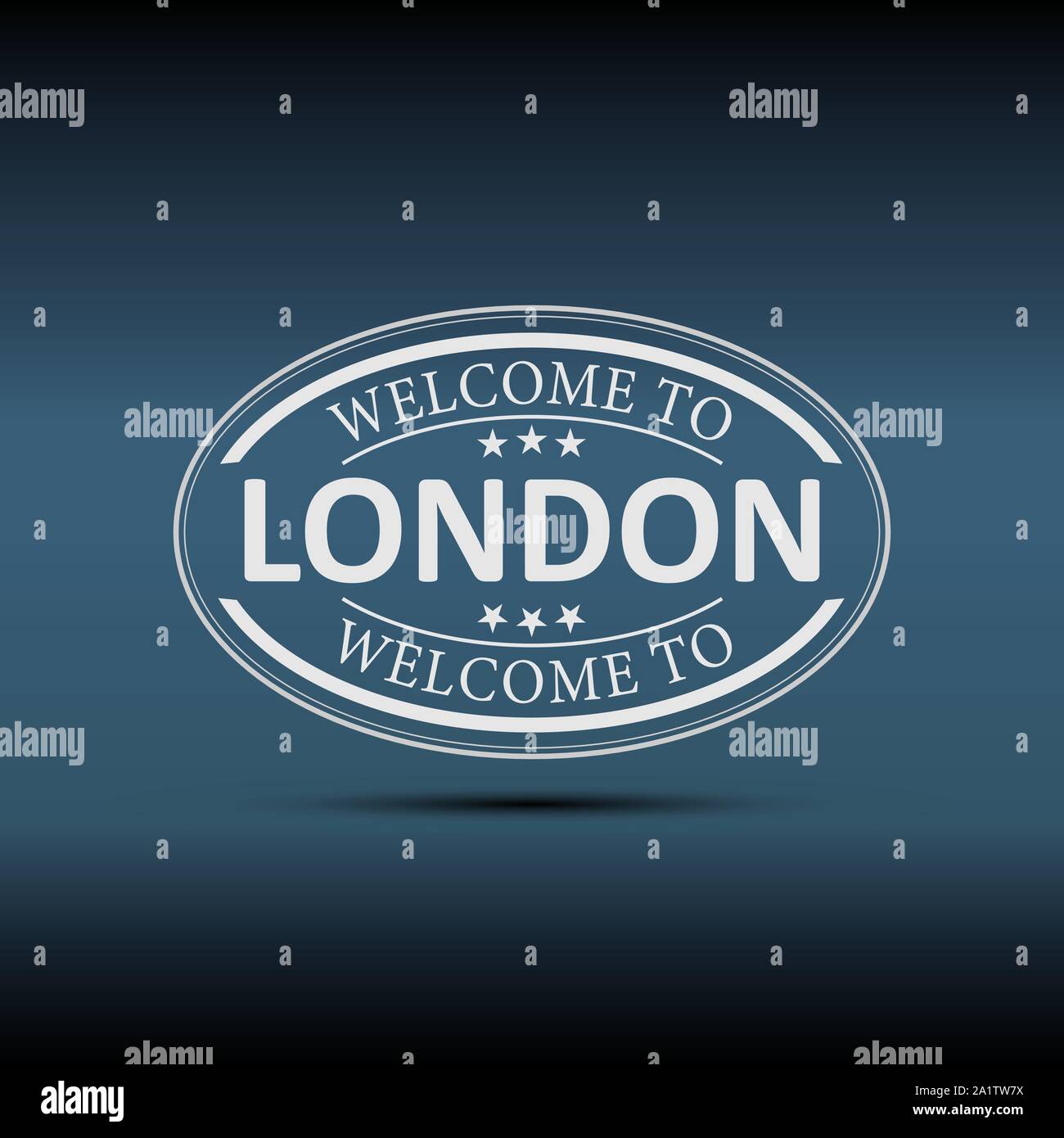 Welcome to London United Kingdom oval logo icon illustration on a white ...