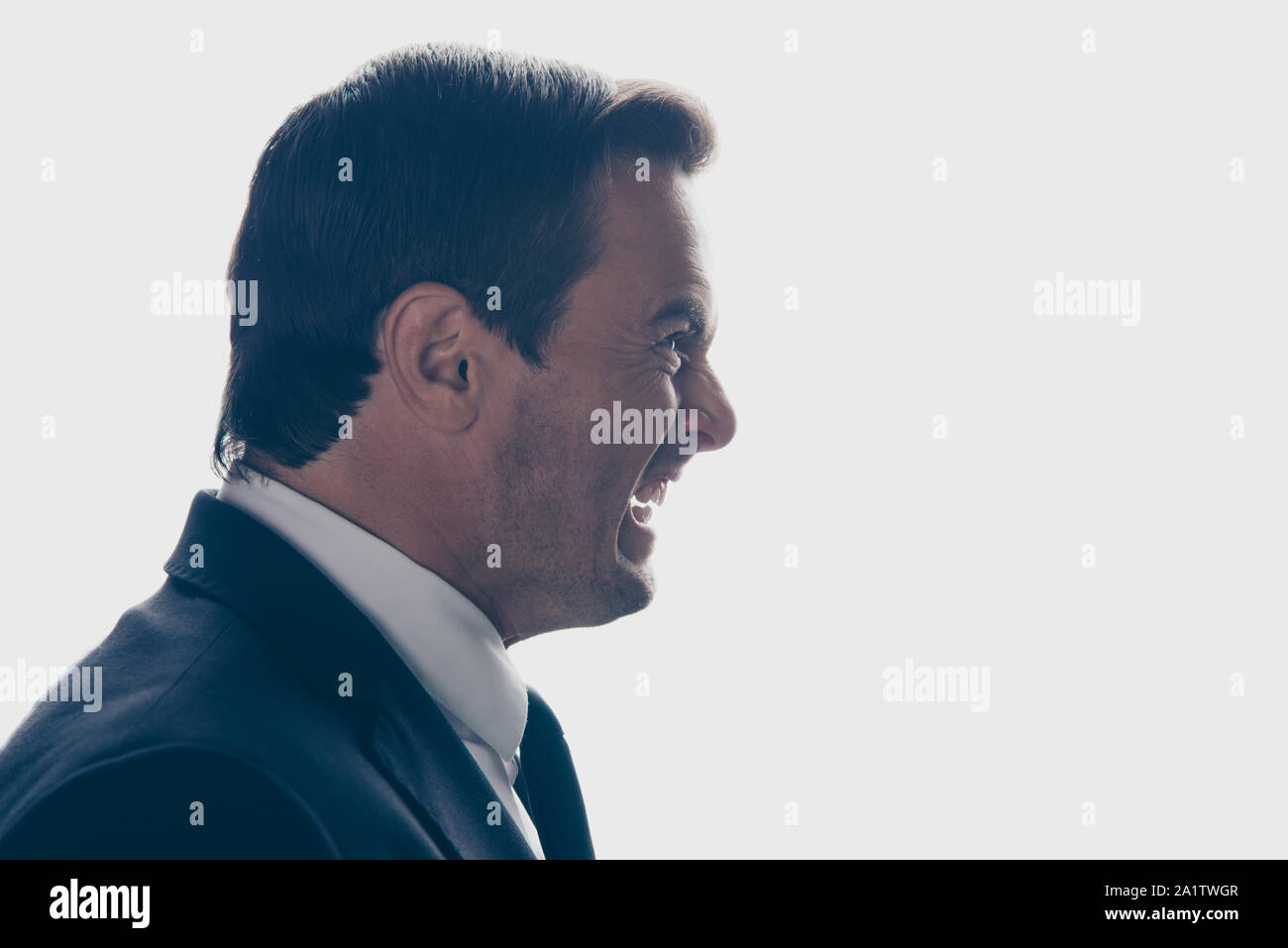 Close up side portrait depressed hi-res stock photography and images ...