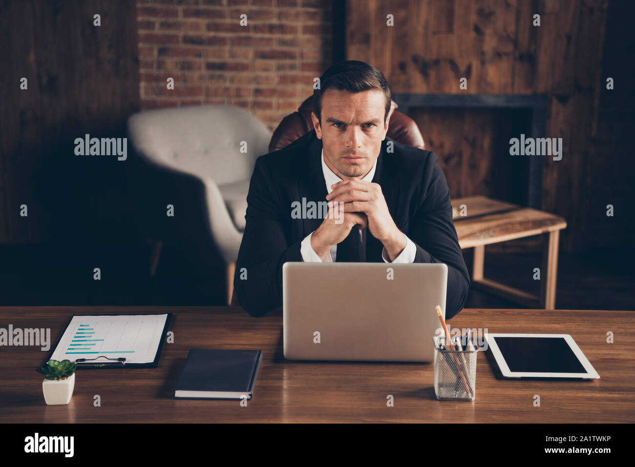 Portrait of elegant classy handsome focused man professional man Stock ...