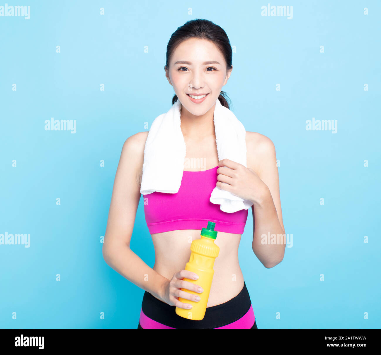 Fitness happy smiling woman hi-res stock photography and images - Alamy