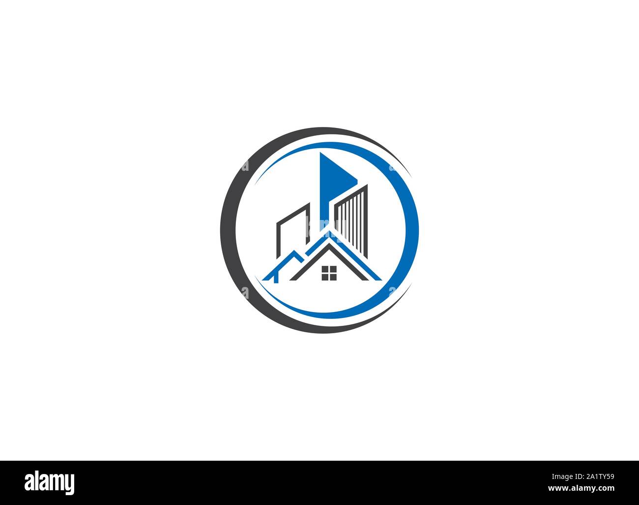 Real estate vector logo design, Building logo, property logo, Real ...
