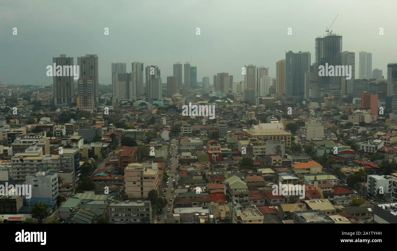 Cityscape of Manila with skyscrapers, modern buildings and business ...