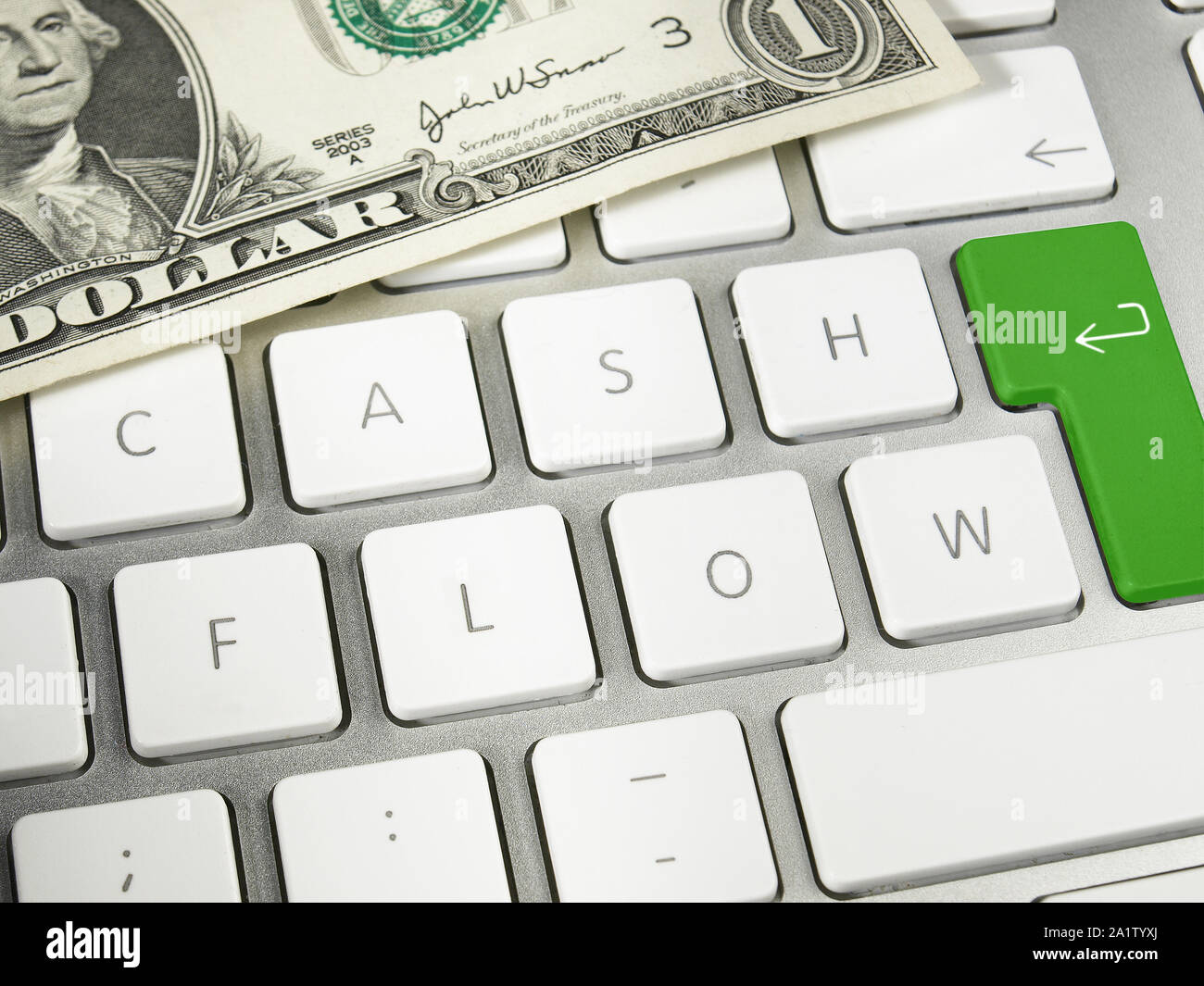 Keyboard - Cash Flow Stock Photo - Alamy