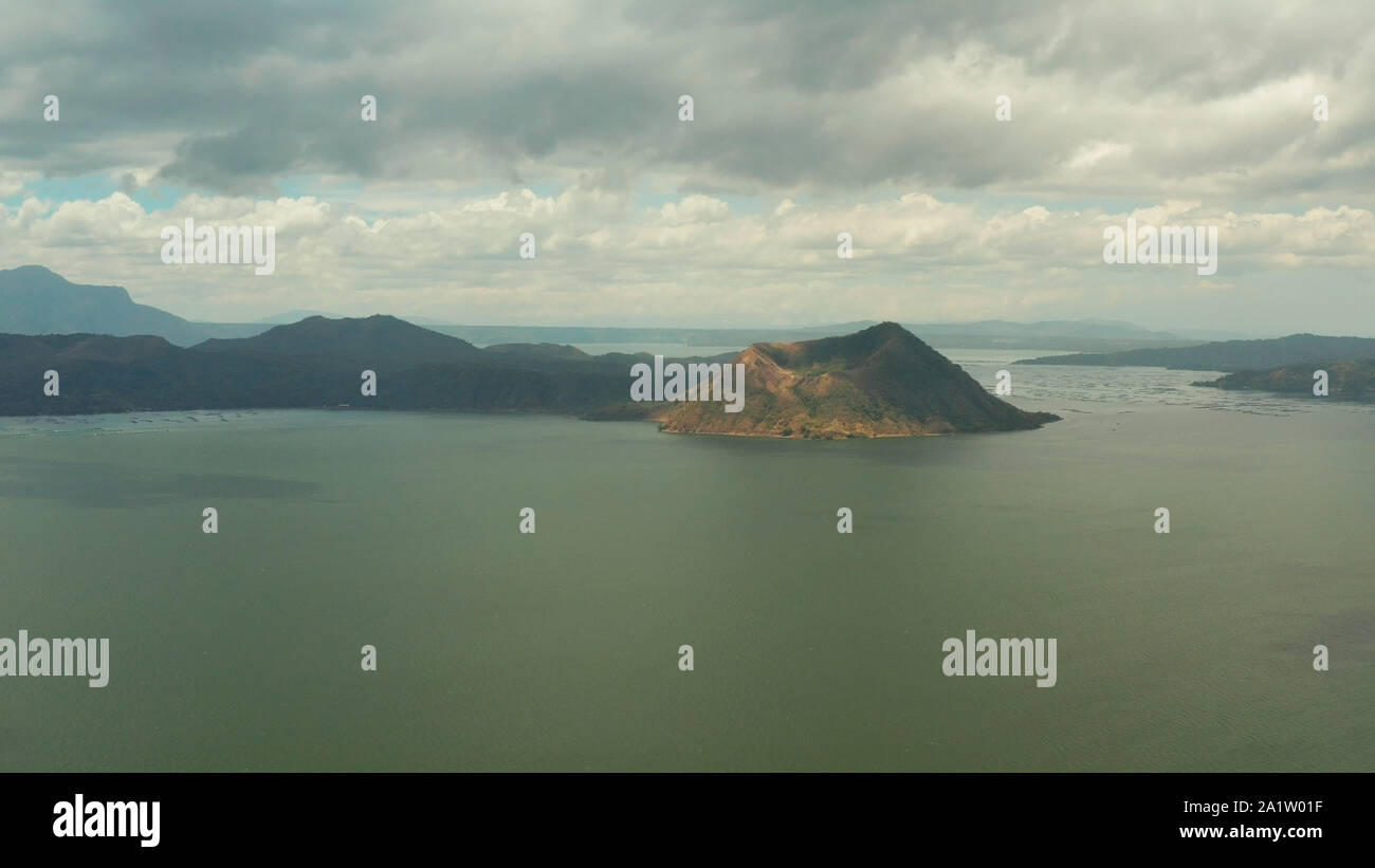 Taal Volcano on Luzon Island top view, Tagaytay, Philippines. Volcano ...