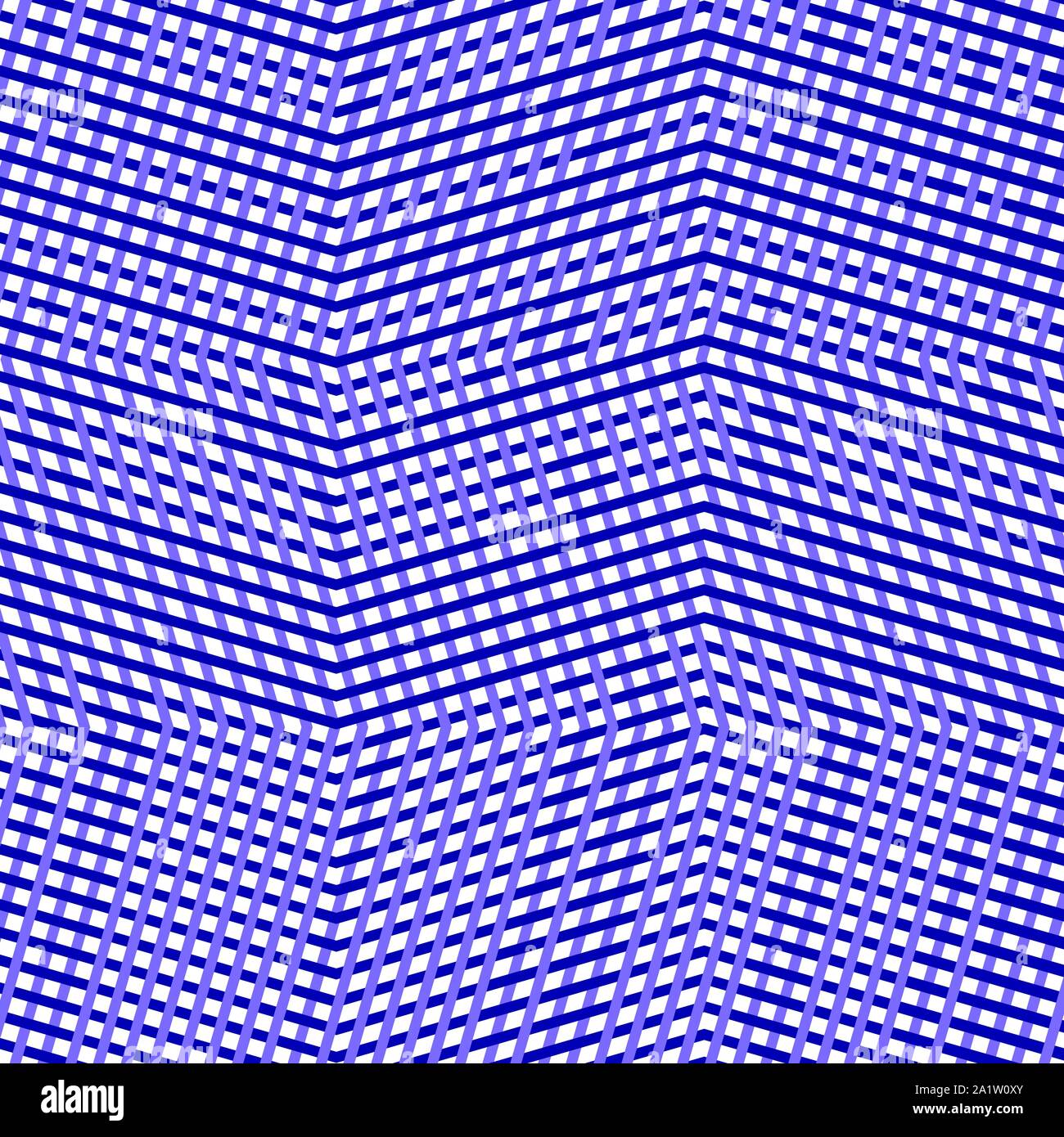 Duotone, 2-color geometric pattern of dense wavy lattice, grid ...