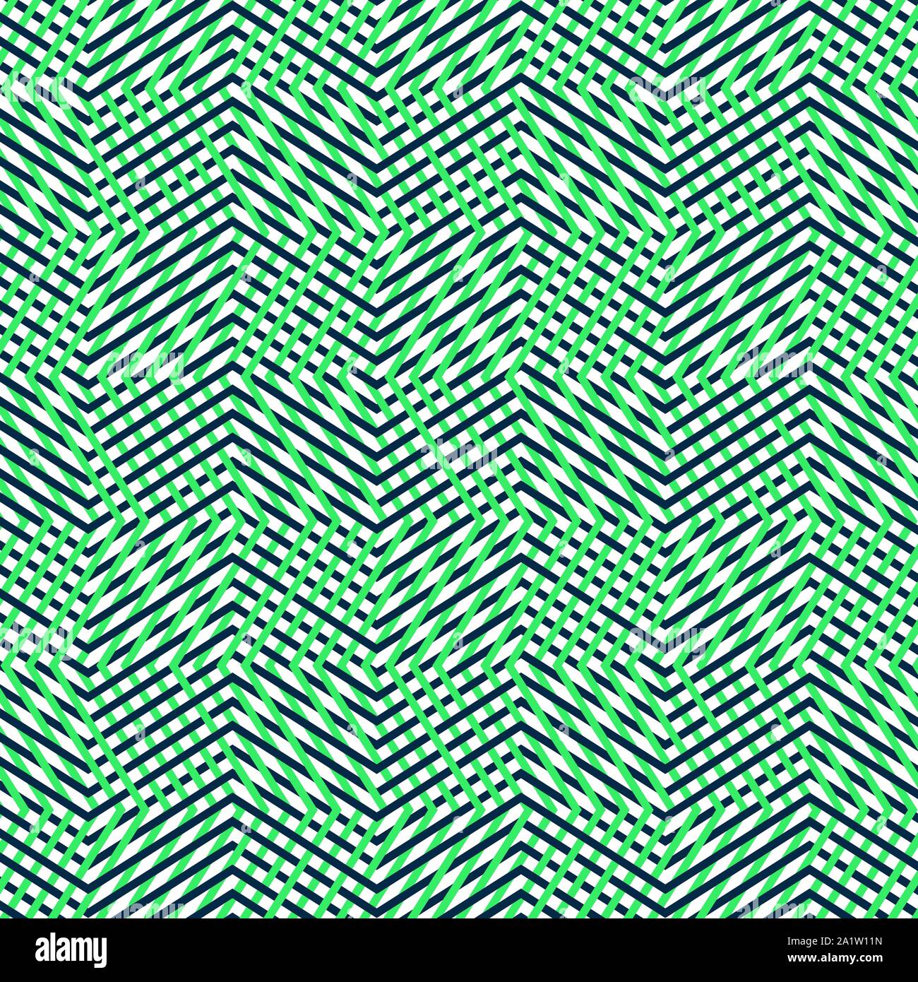 Duotone, 2-color geometric pattern of dense wavy lattice, grid ...