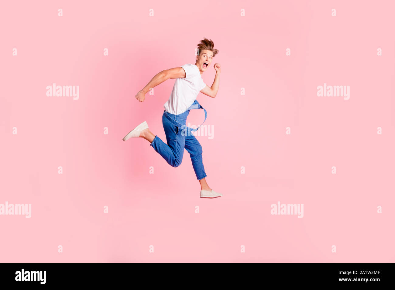 Omg wow people person boy emotion expressing concept. Side profi Stock ...