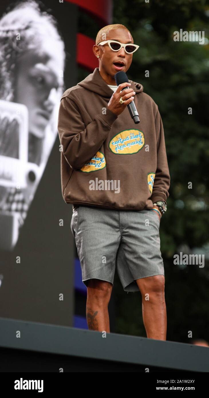 New York, NY, USA. 28th Sep, 2019. Pharrell Williams on stage for 2019 ...