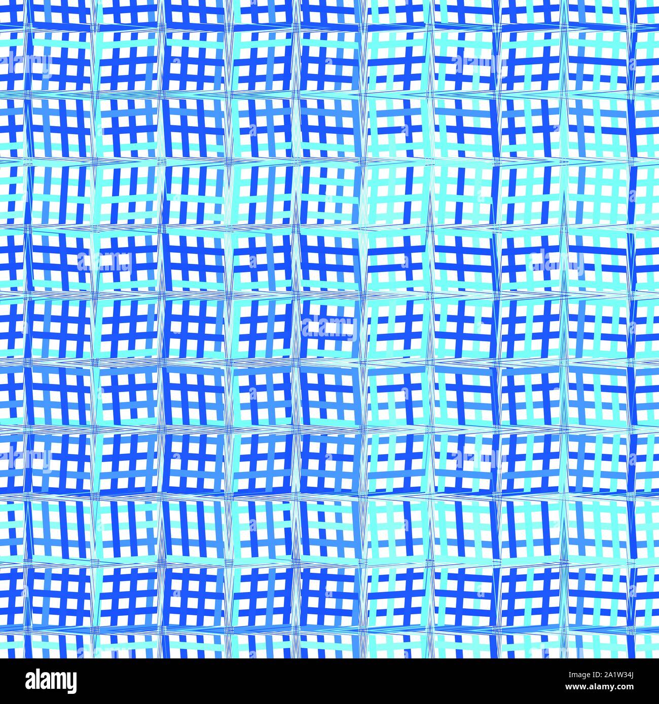 Intersected, interweaved irregular lines, stripes blue grid pattern ...