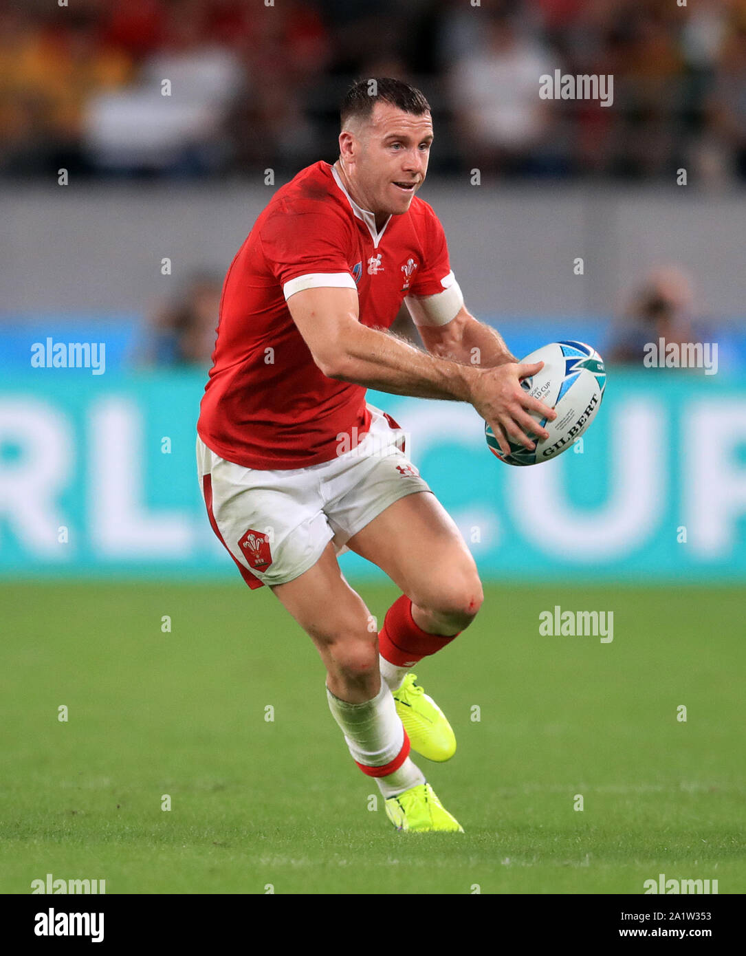 Wales' Gareth Davies during the 2019 Rugby World Cup match at the Tokyo ...